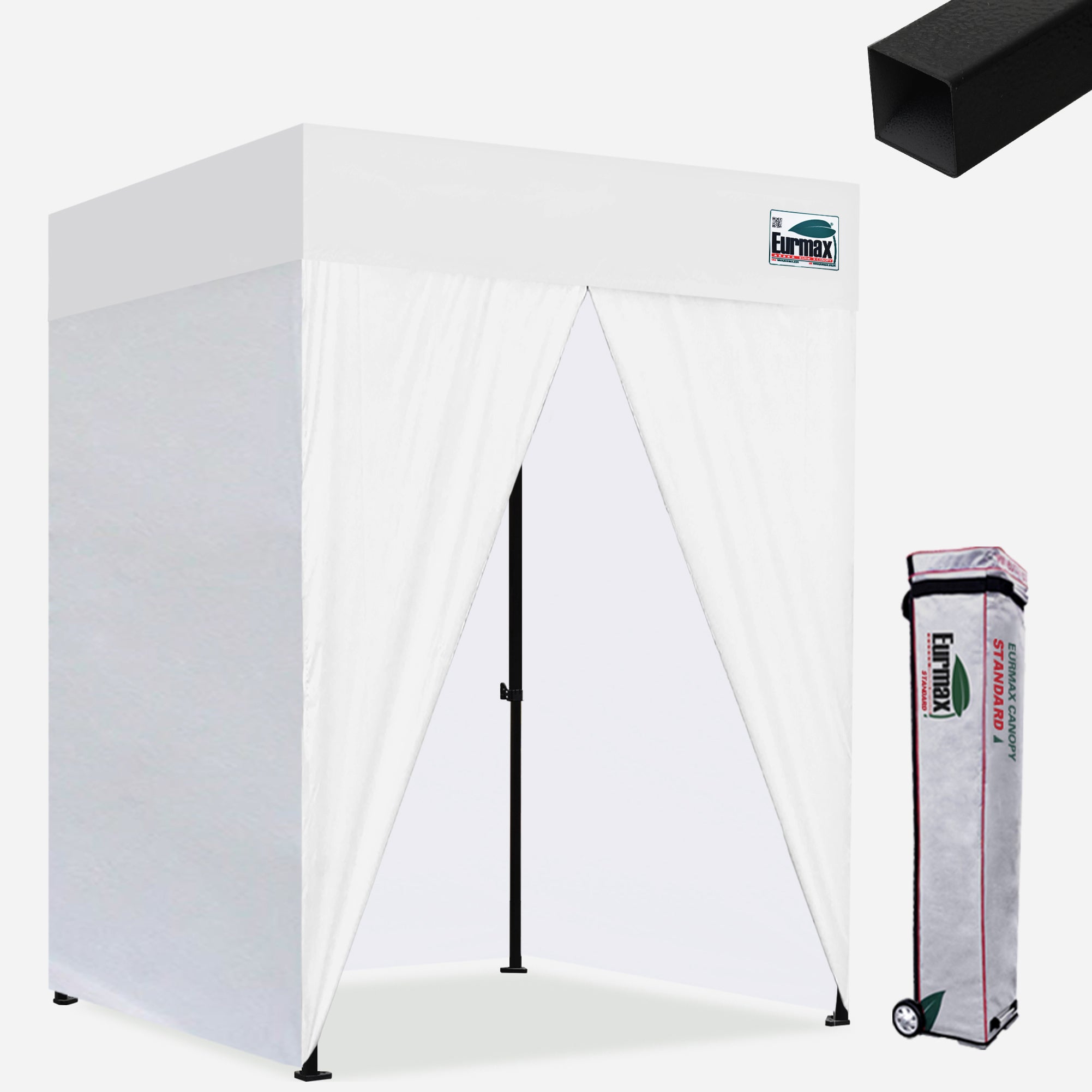 Standard 5x5 Steel Flat Top Canopy with Zipper Walls – Eurmax