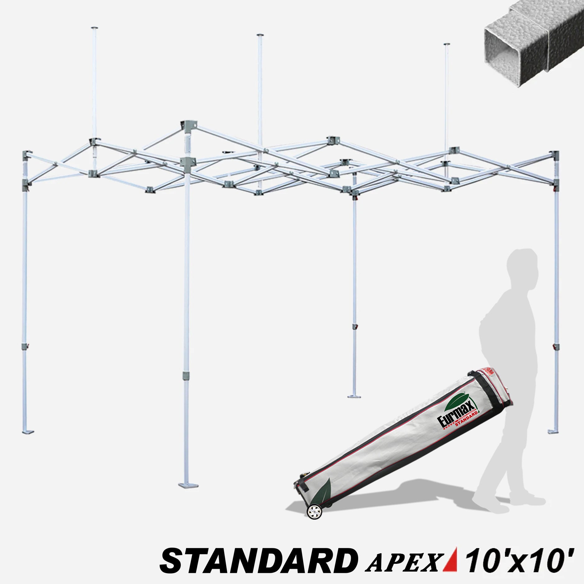 Standard 10x10 Apex Canopy Frame with Roller Bag – Eurmax.com