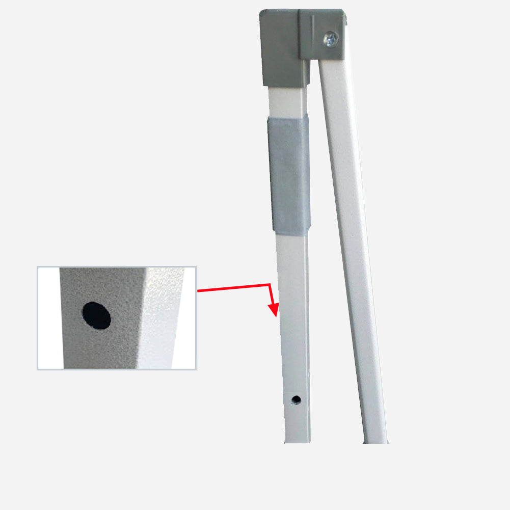 Extended Awning Outer Leg with Opp Hole for 10x10 Eurmax Standard Fram