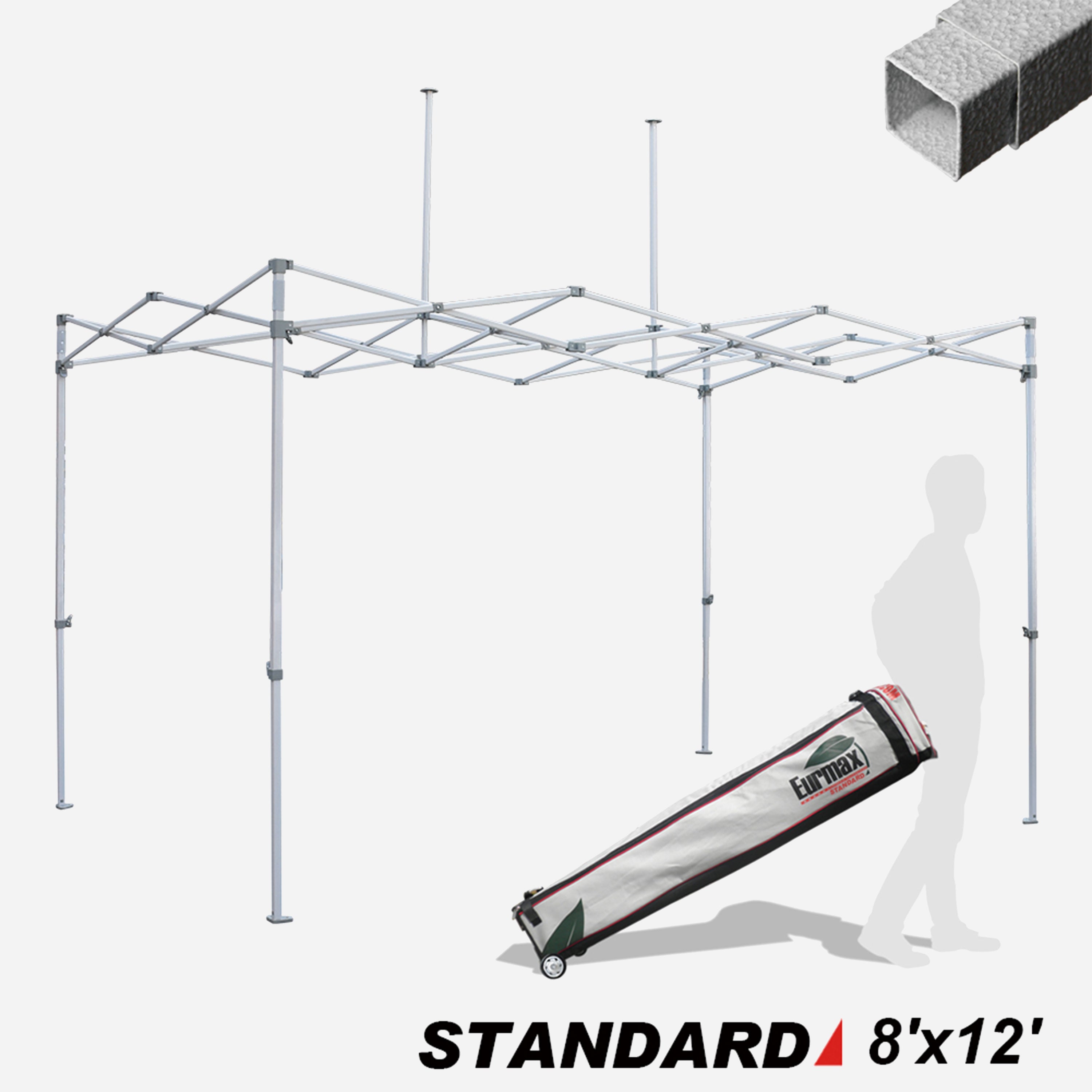Standard 8x12 Canopy Frame with Heavy Duty Roller Bag – Eurmax